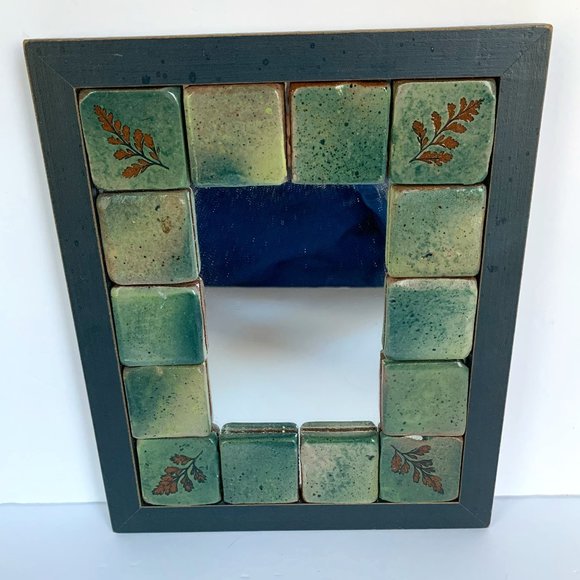 Steve de Perrot | Wall Decor | Vtg Mirror Fern Tiles Pottery ...
